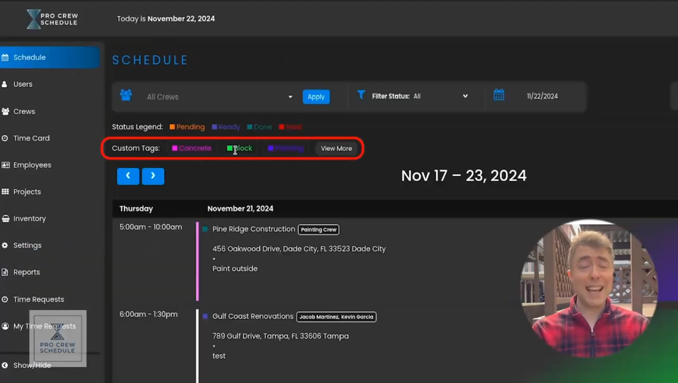 3.0 Updates | PRO CREW SCHEDULE