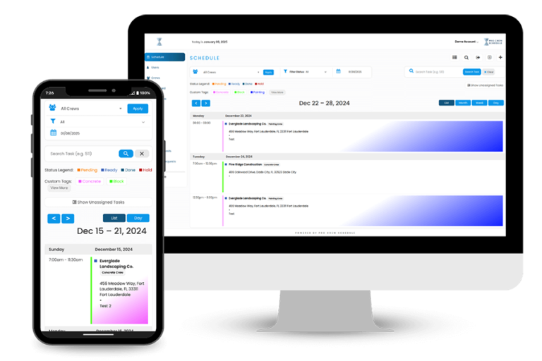 Integration | PRO CREW SCHEDULE